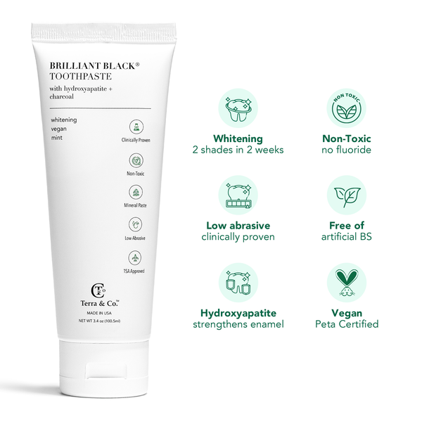 Brilliant Black® Toothpaste – Enamel-Safe Charcoal Whitening with ...