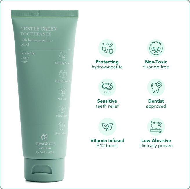 Gentle Green Toothpaste Duo | Fluoride-Free Toothpaste for Sensitive ...